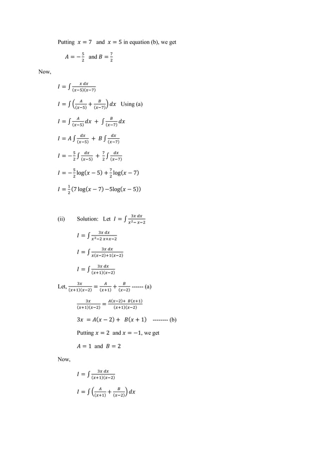 Integration Using Partial Fraction or Rational Fraction ( Fully Solved ...