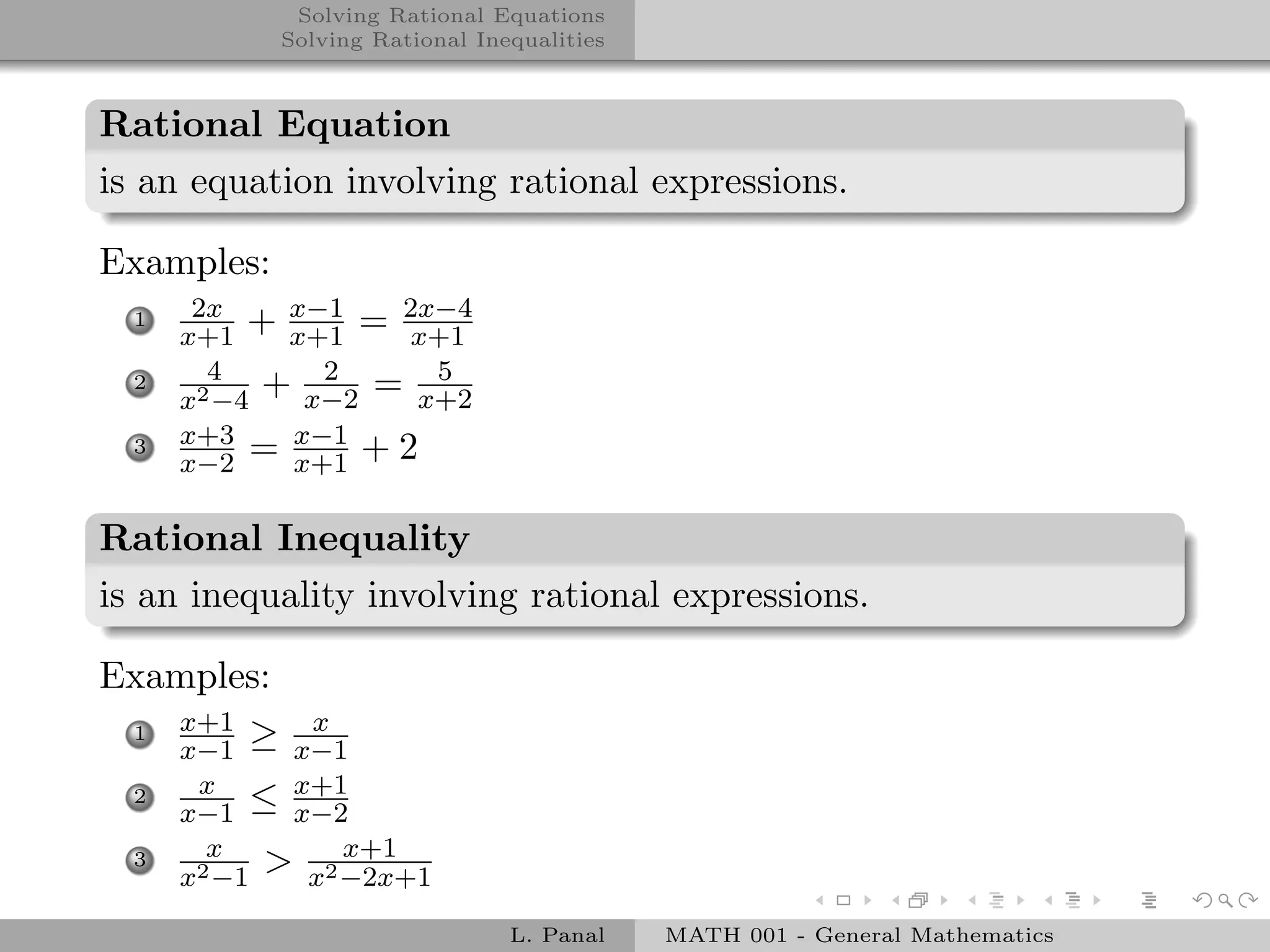 Rational Function Rational Function Ppt