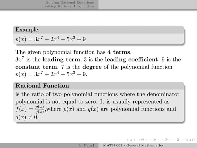 Rational Function############# Rational function | PPT