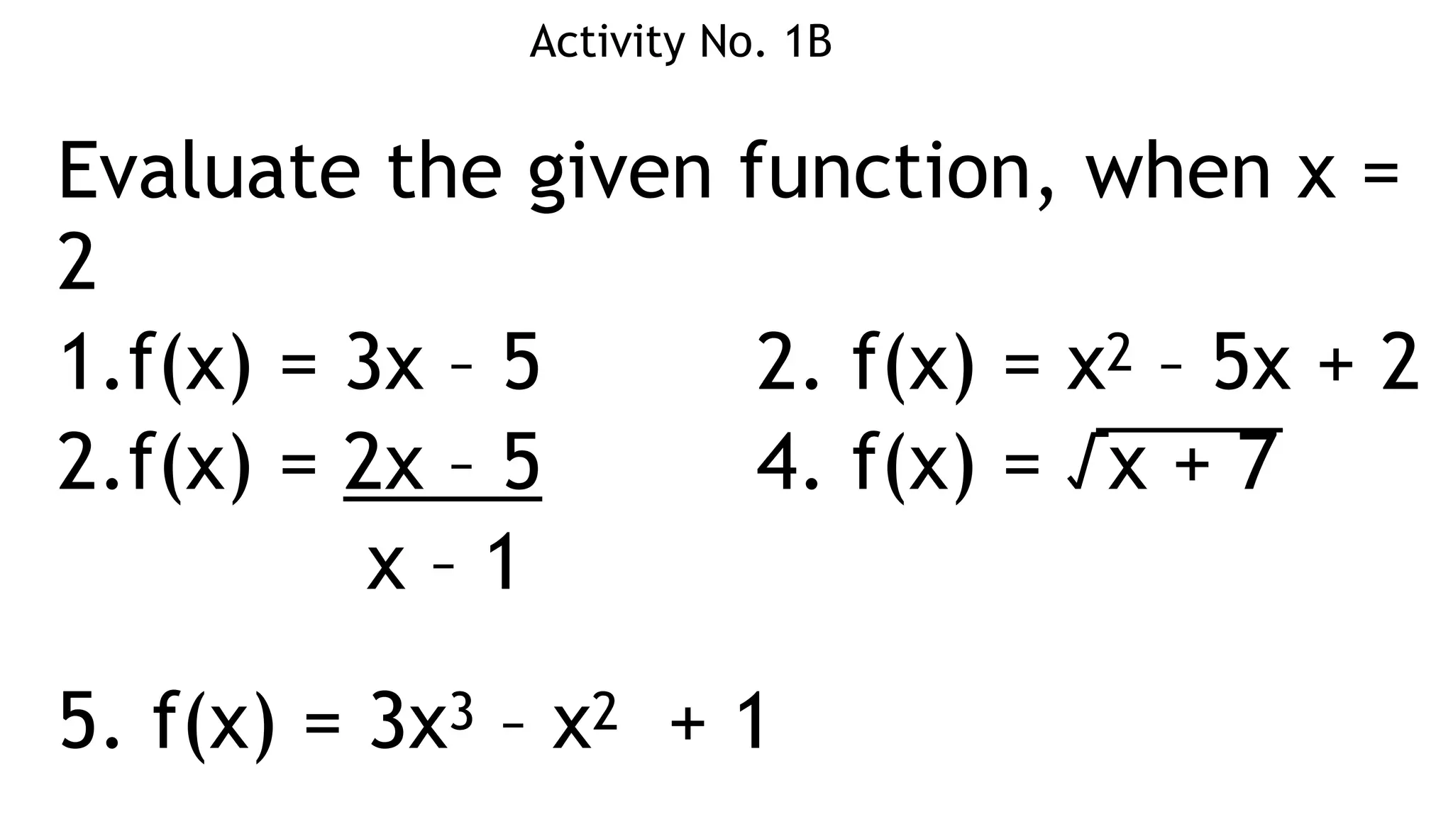 Rational function activities | PPT