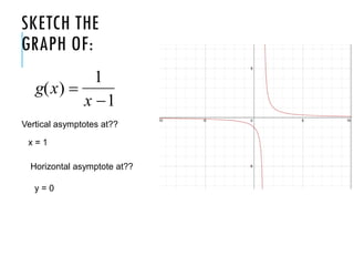 Rational Functions and their graphs..... | PPT