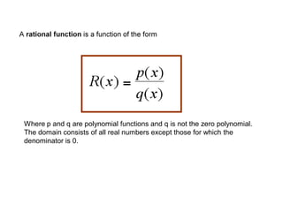 Rational Functions and their graphs..... | PDF