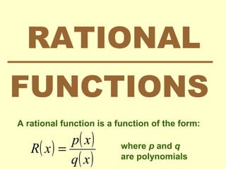Rational Functions | PPT | Physics | Science