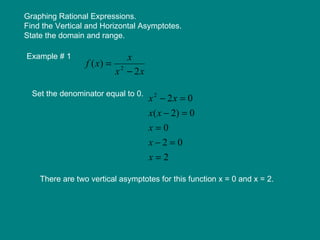 Rational functions 13.1 13.2 | PPT