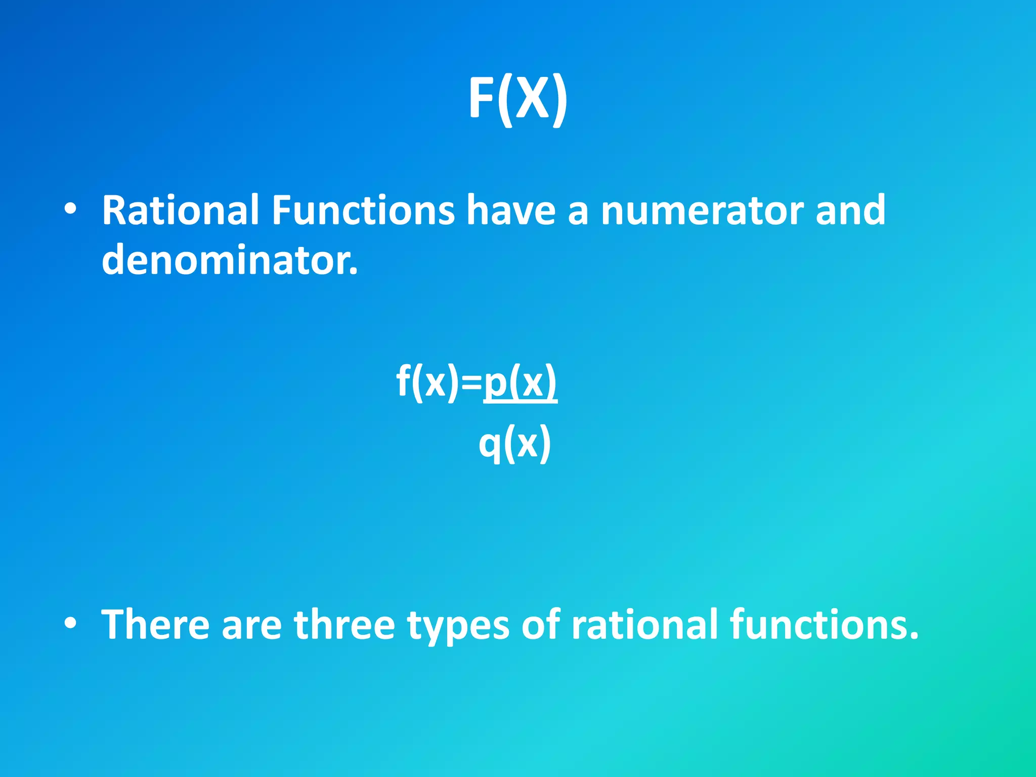 Rational functions bingo | PPTX