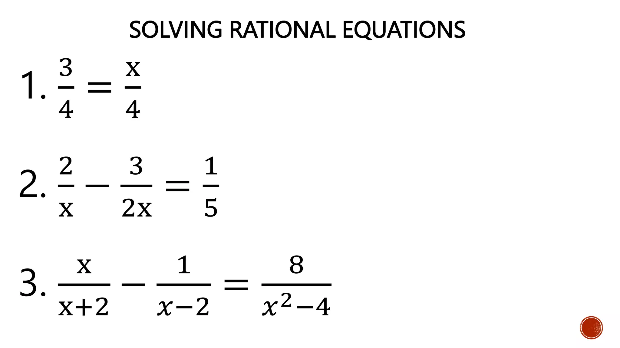 Rational Functions Equations Inequalities Pptx