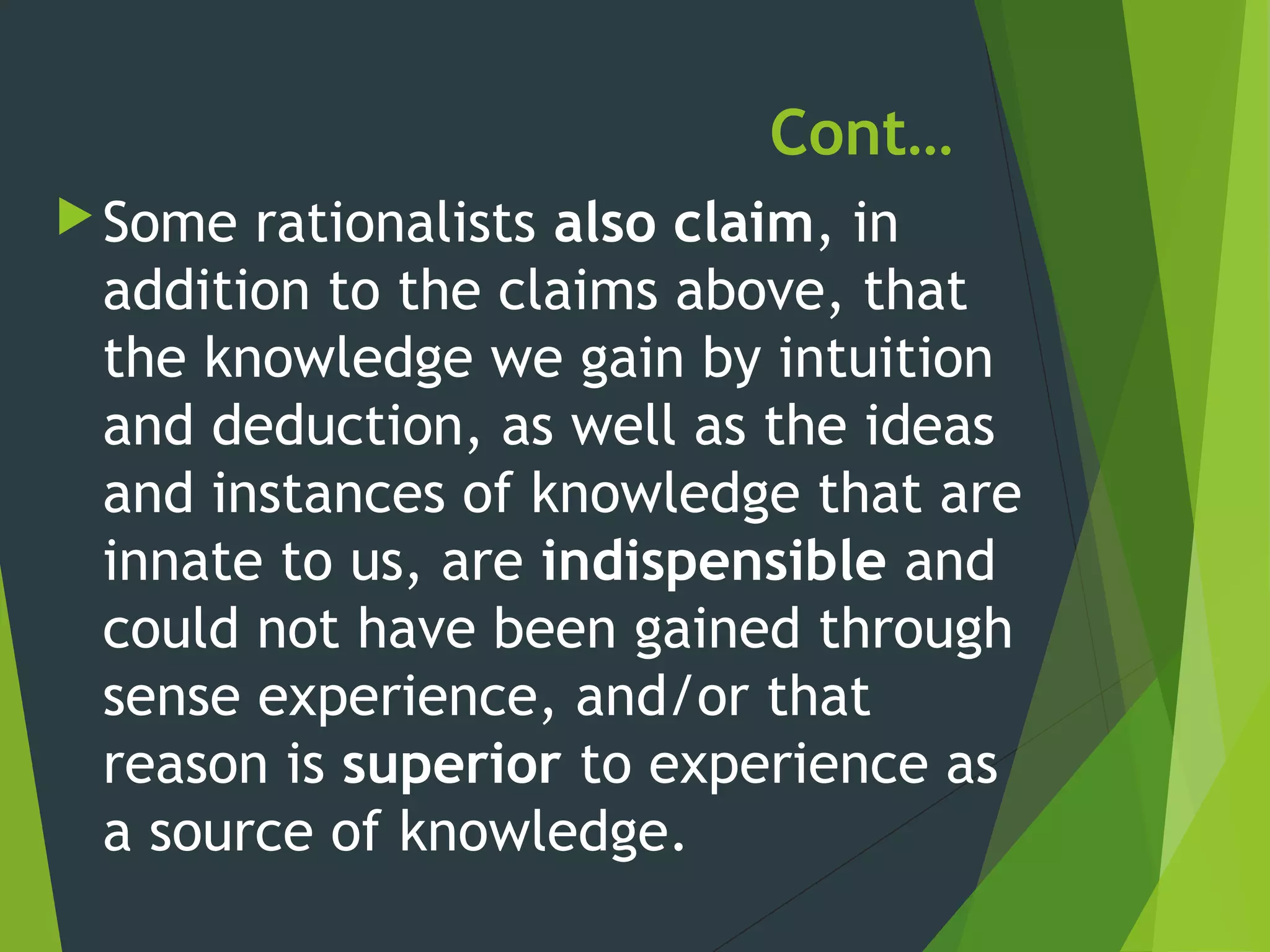 Rationalism | PPT