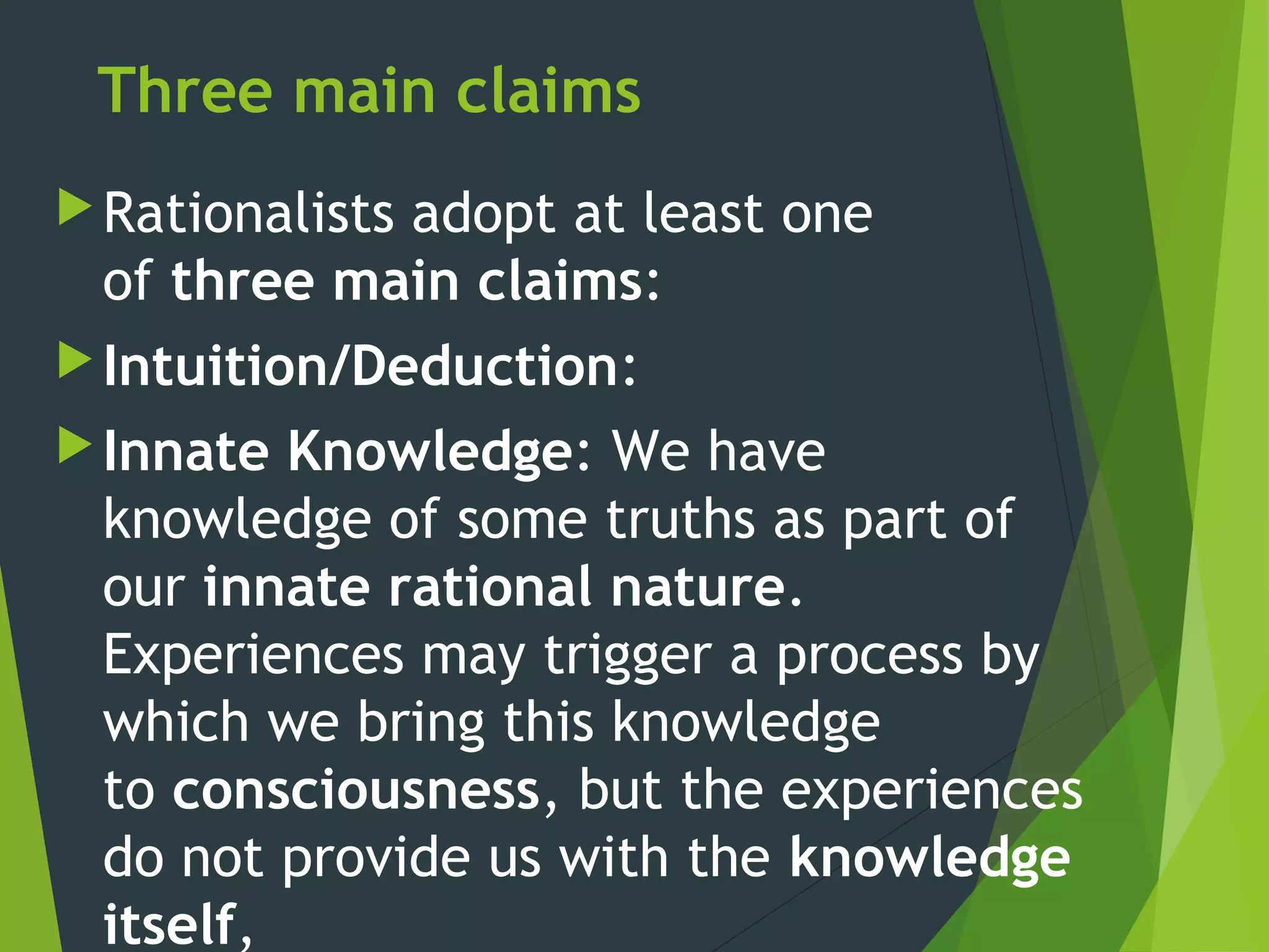 Rationalism | PPT