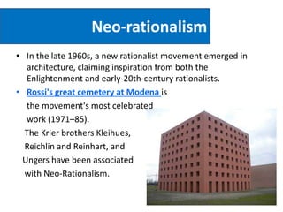 Rationalism Architecture | PPTX