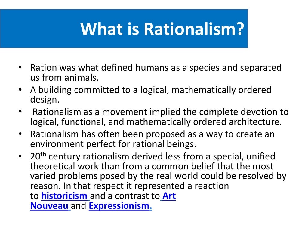 Rationalism Architecture