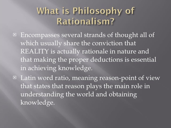 Rationalism report