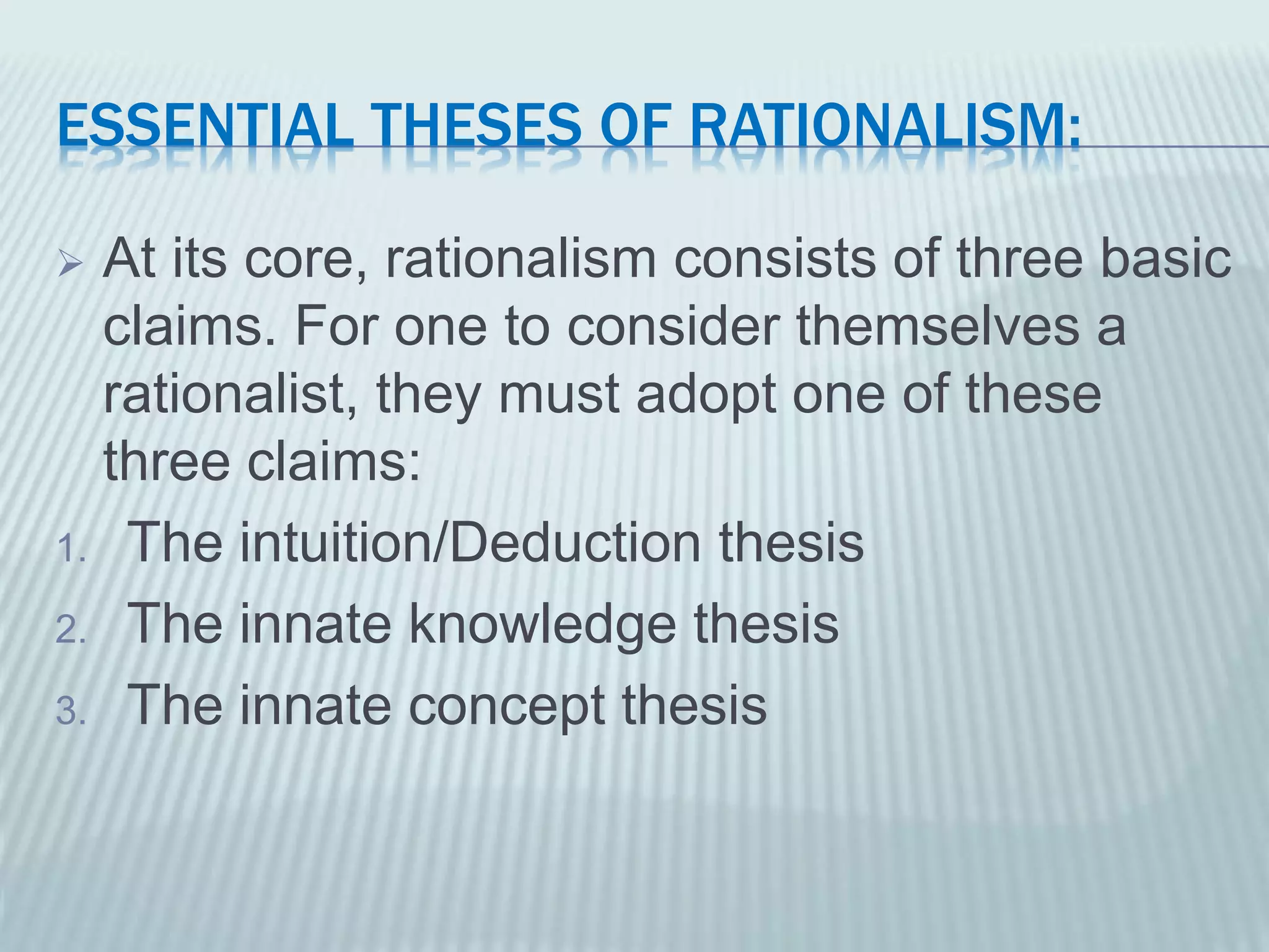 Rationalism | PPTX | Agnosticism | Religion & Spirituality
