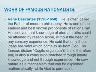 Rationalism | PPTX