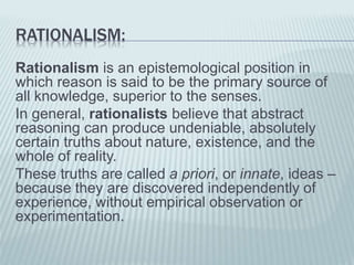 Rationalism | PPTX