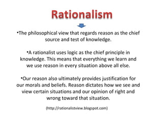 The Rationalist and Christian Philosophers perspective on human nature ...