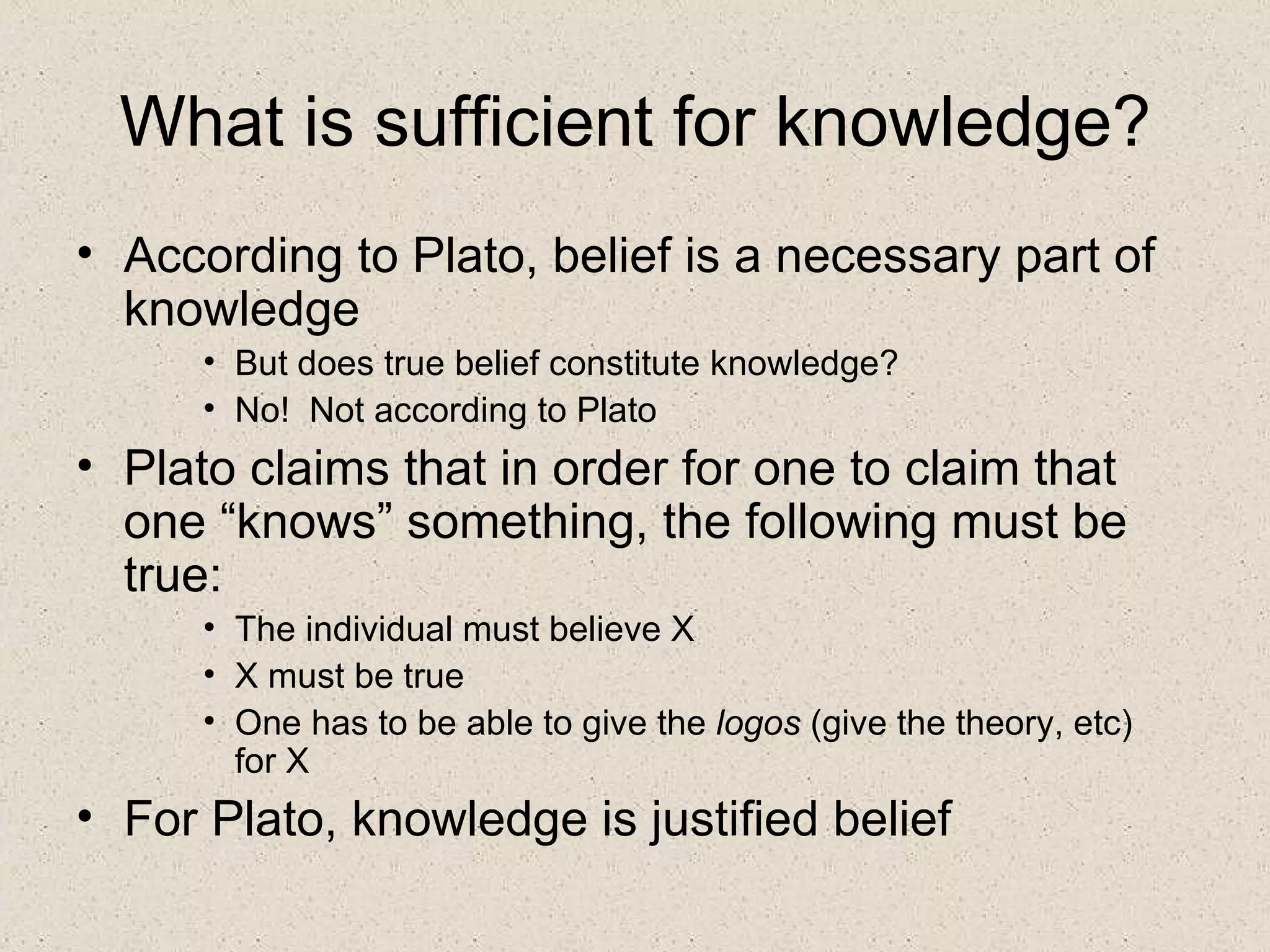 Rationalist epistemology plato | PPT