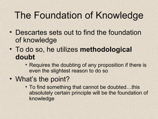 Rationalist epistemology – rene descartes | PPT