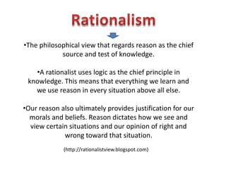 Rationalist perspective on human nature | PPT