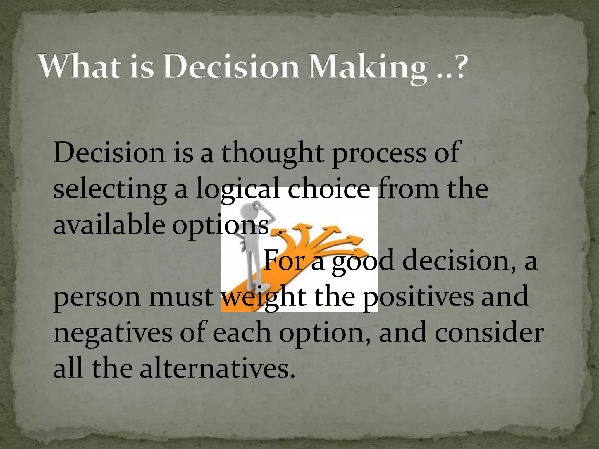 Rationality and creativity in decision making | PPTX