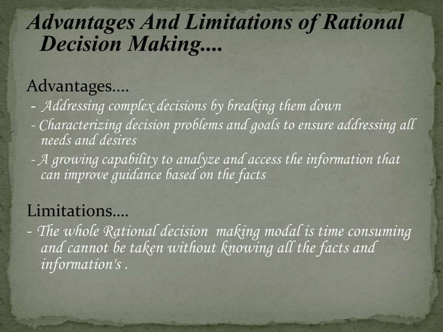 Rationality and creativity in decision making | PPT