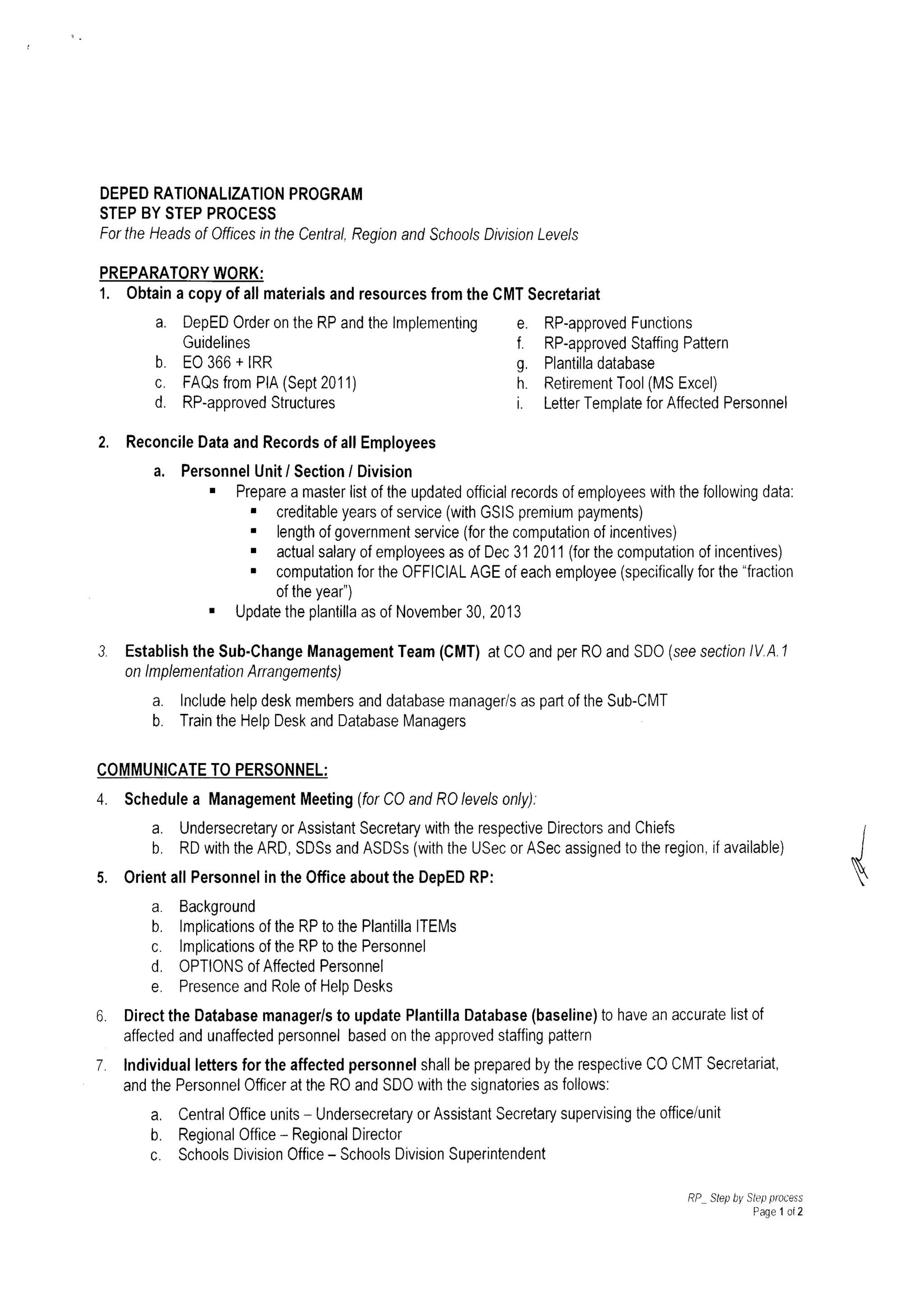 Rationalization plan | PDF