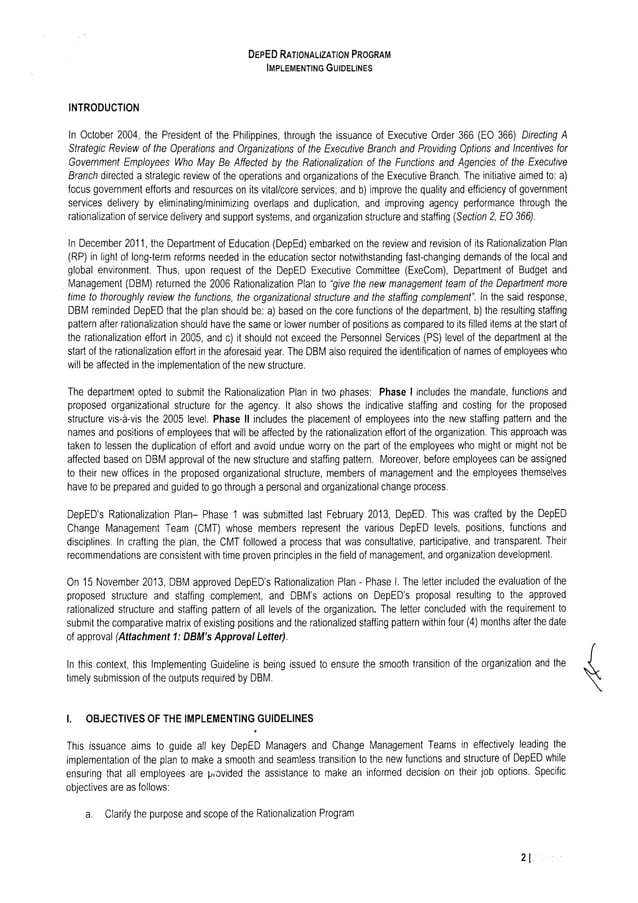 Rationalization plan | PDF