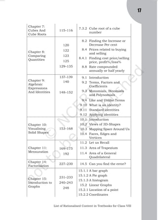 Rationalized topics and chapters for class 8.pdf