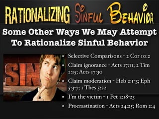 Rationalizing Sinful Behavior | PPT