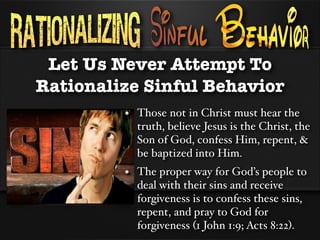 Rationalizing Sinful Behavior | PPT
