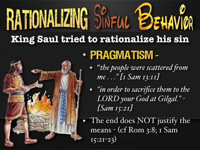 Rationalizing Sinful Behavior | PPT