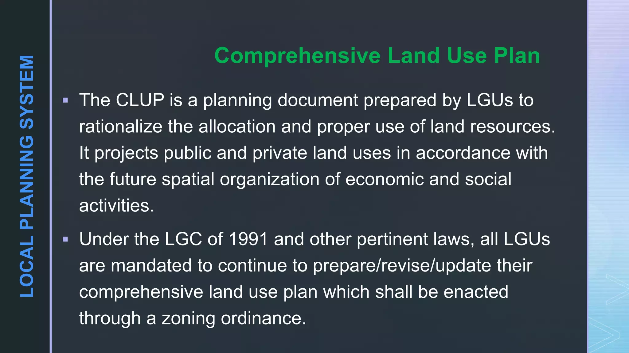 Rationalizing the Local Planning System and the Local Planning ...