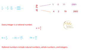 Rational Number (pq form) (Number Systems) | PPT