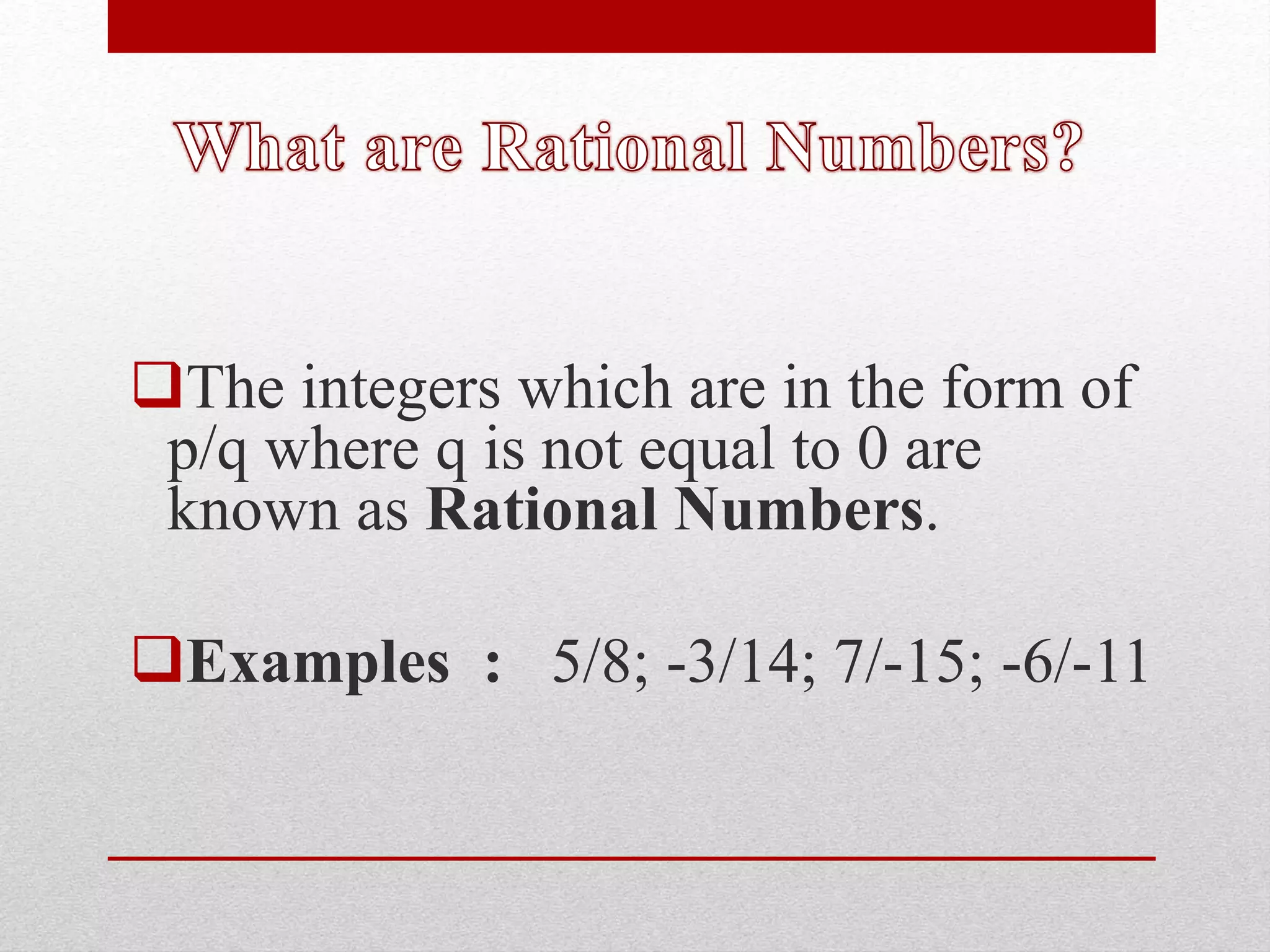 Rational Numbers | PPTX