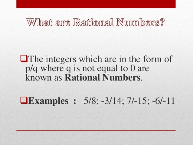 Rational Numbers