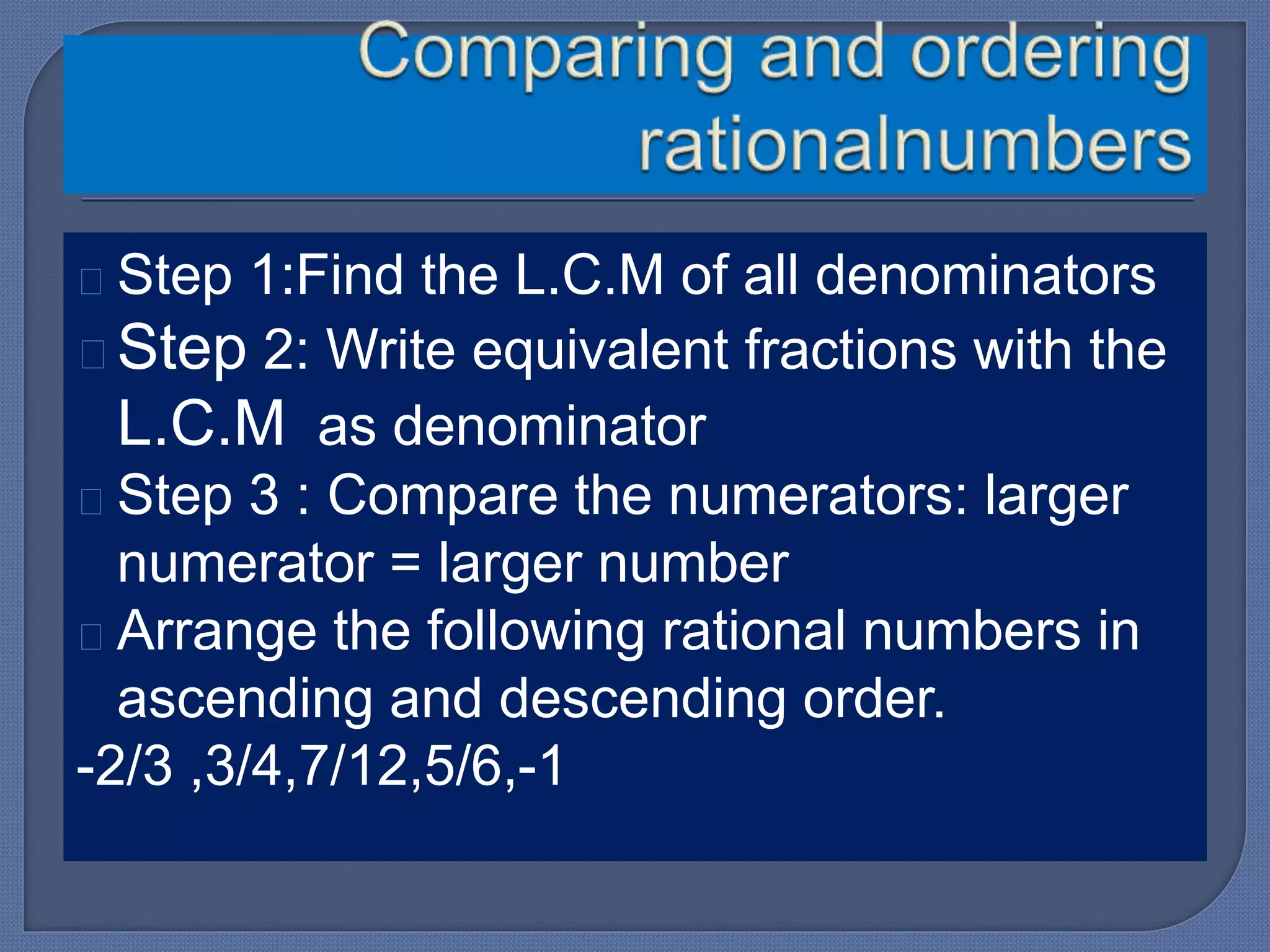 Rational numbers | PPT