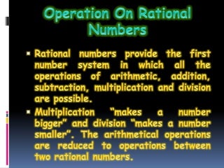 Rational numbers | PPTX