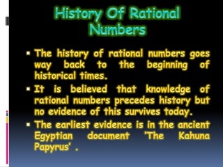 Rational numbers | PPTX