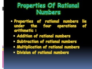 Rational numbers | PPTX