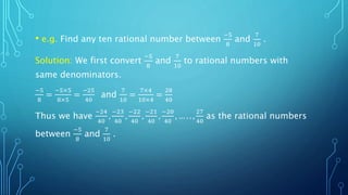 Rational numbers | PPTX