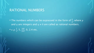 Rational numbers | PPTX