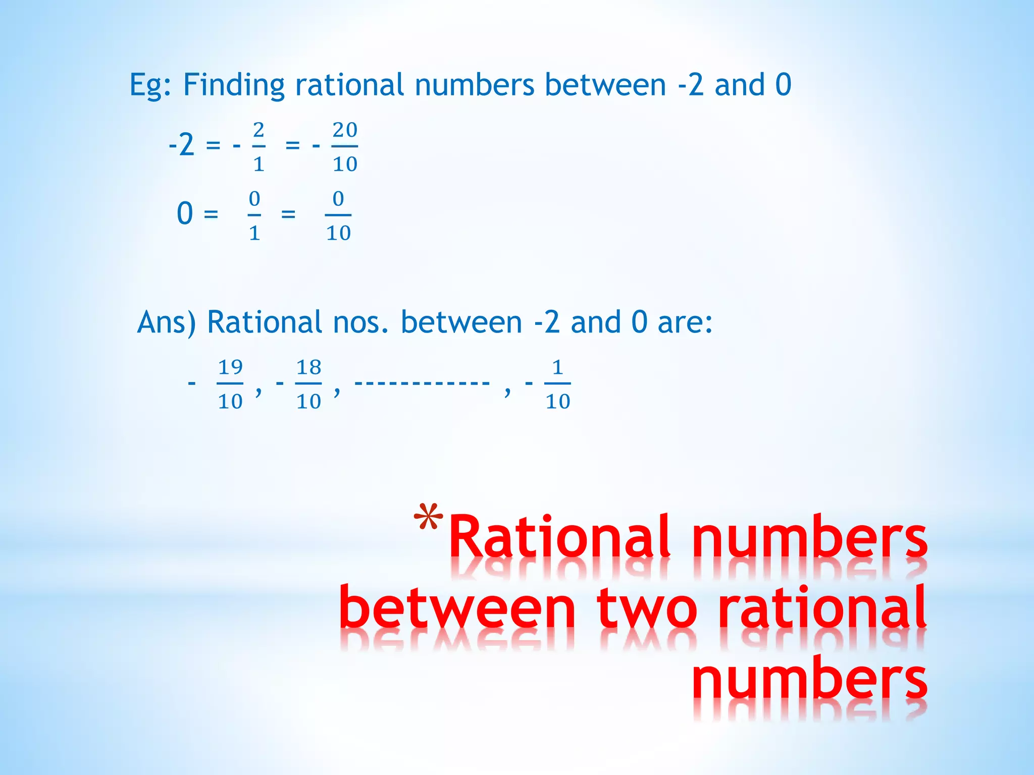 Rational numbers | PPTX