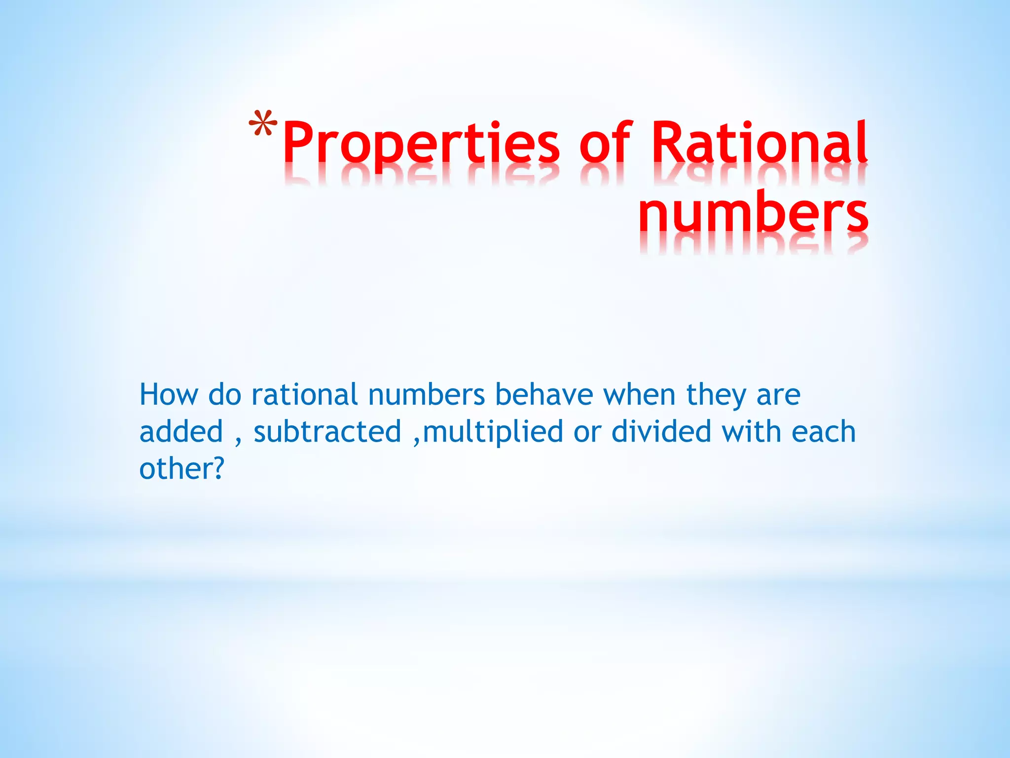 Rational numbers | PPTX
