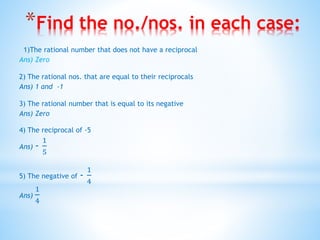 Rational numbers | PPTX