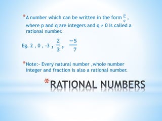 Rational numbers | PPTX