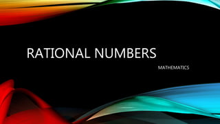 Rational numbers | PPT