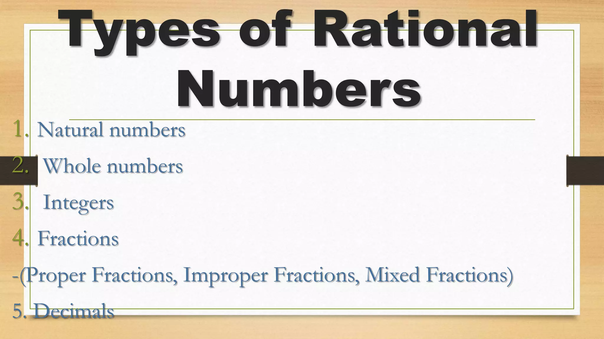 Rational numbers | PPTX