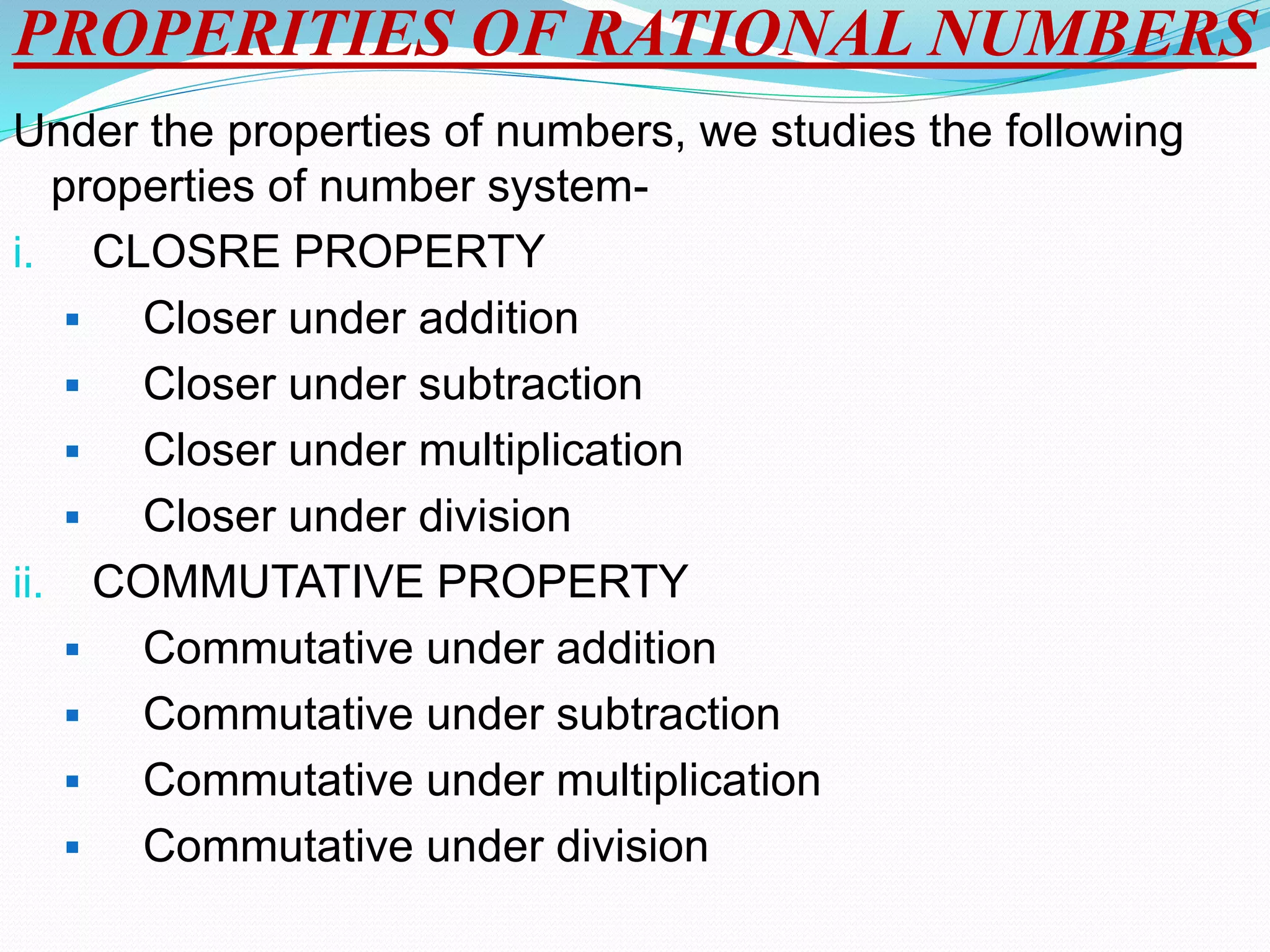 Chapter-1 Rational numbers Class 8th | PPTX
