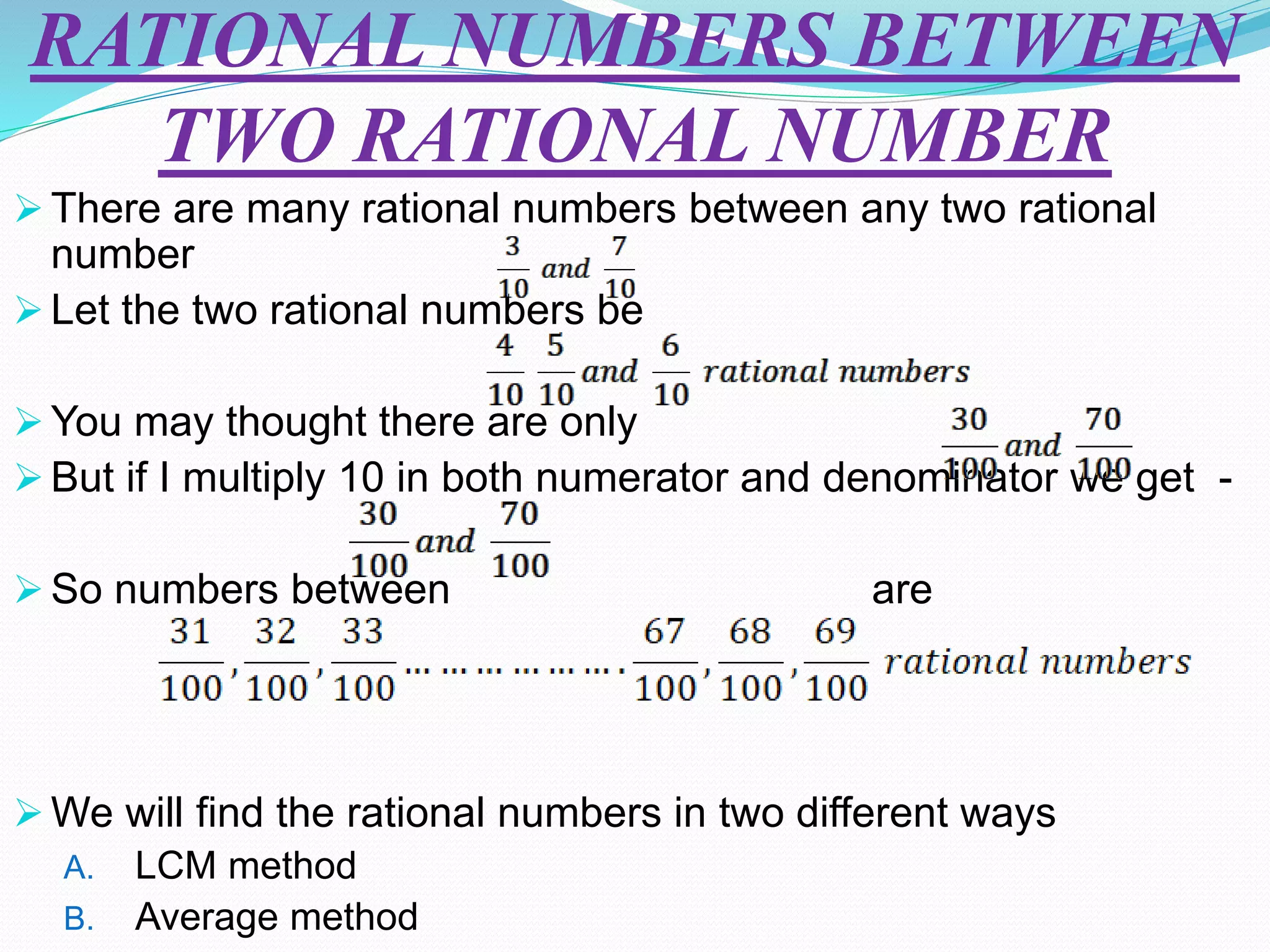 Chapter-1 Rational numbers Class 8th | PPTX