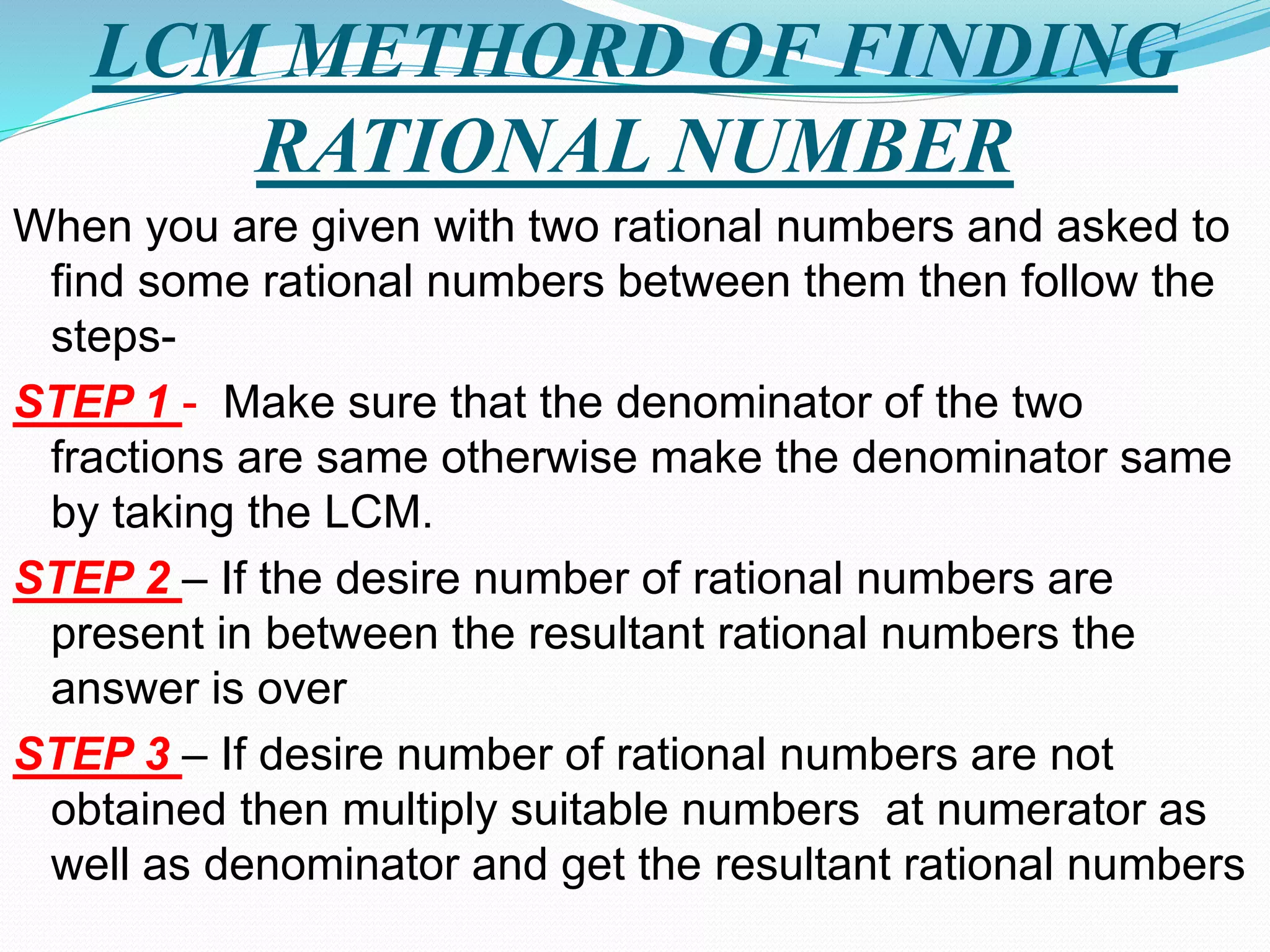 Chapter-1 Rational numbers Class 8th | PPTX