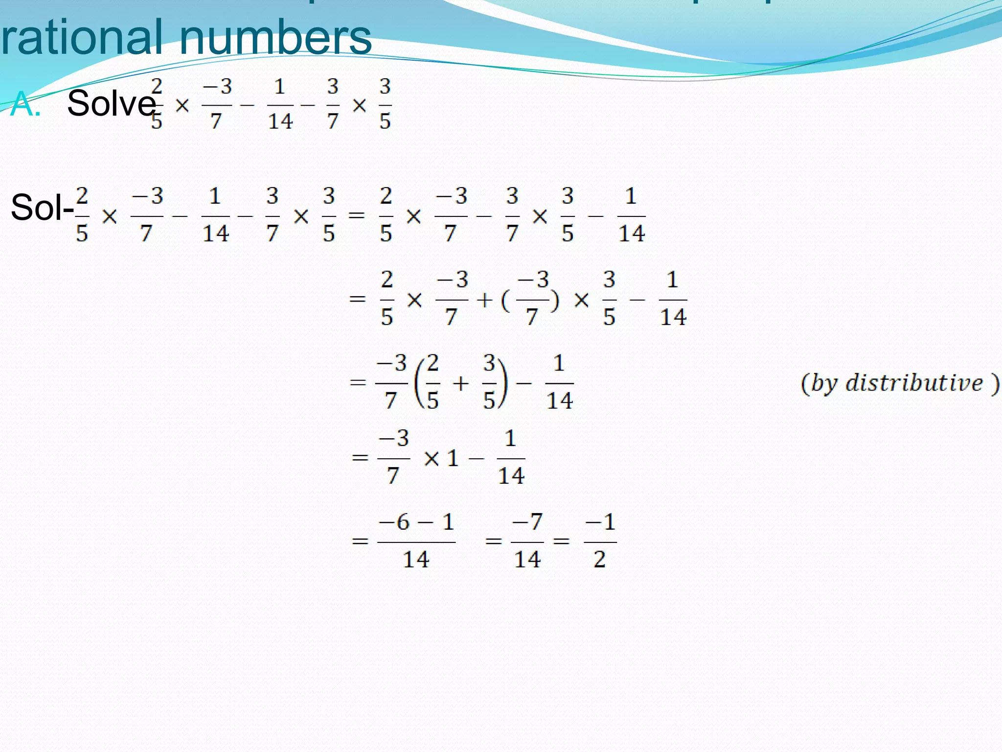 Chapter-1 Rational numbers Class 8th | PPTX
